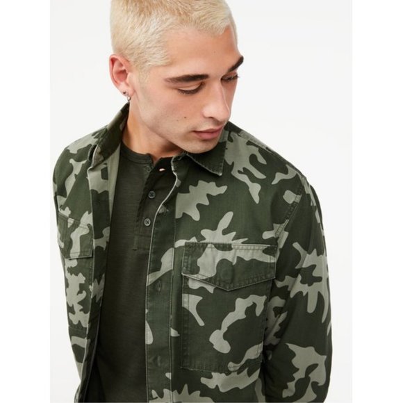 Jeans | New Army Camo Camouflage Military Canvas Jean Jacket Long ...